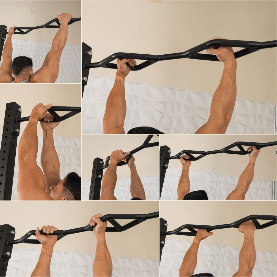 TGrip Commercial Half Rack - 3x3 Steel - Functional Multi-Grip Pull-Up ...